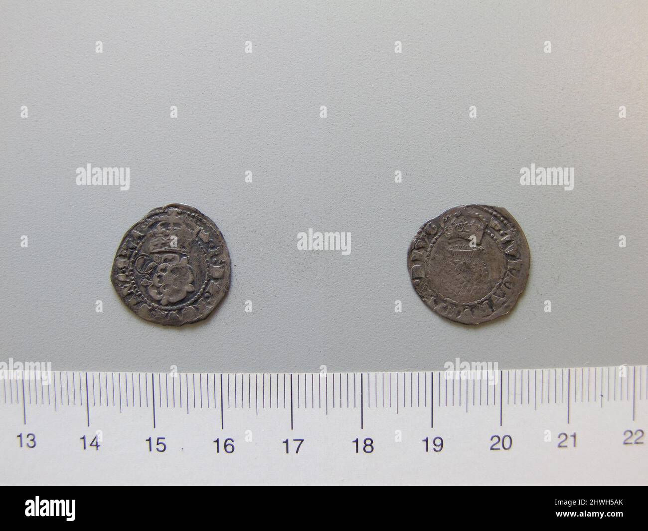 Halfgroat of James I, King of England from London. Ruler: James I, King ...
