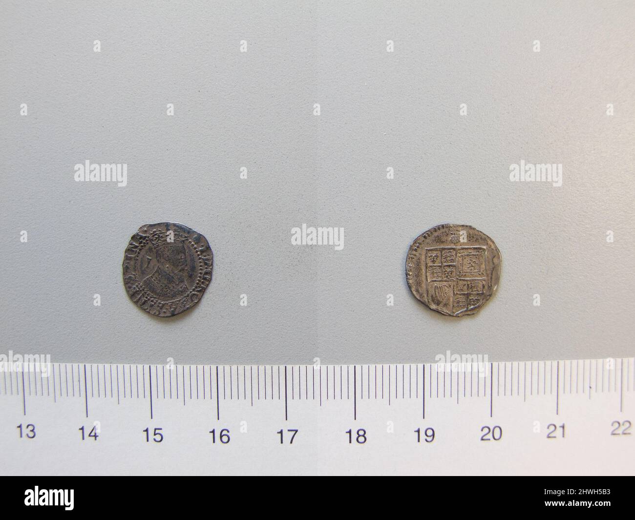 1 Penny of James I, King of England from London. Ruler: James I, King ...