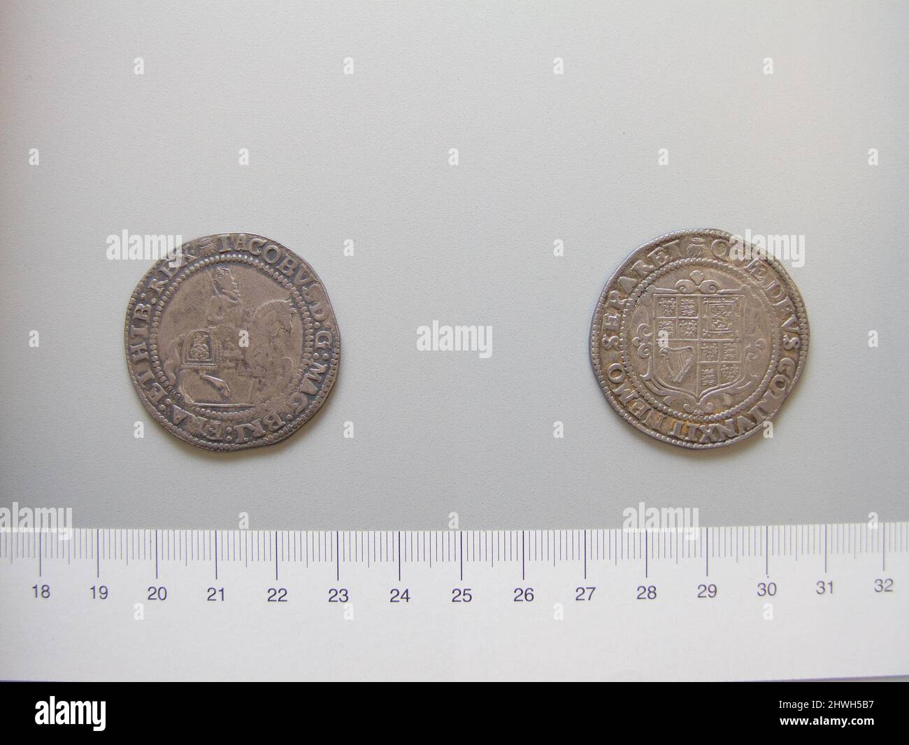 Halfcrown of James I, King of England from London. Ruler: James I, King ...