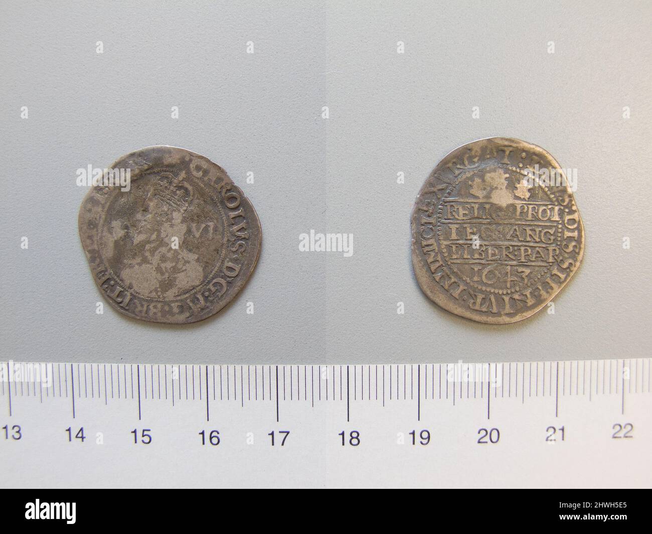 Sixpence of Charles I, King of England from Oxford. Ruler: Charles I ...