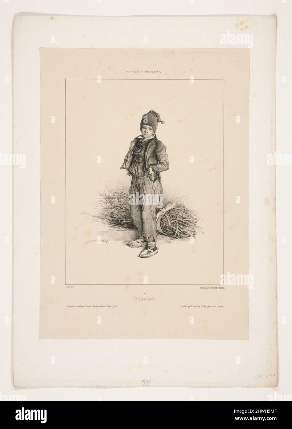 PIERRE.. Artist: Paul Gavarni, French, 1804–1866 Stock Photo - Alamy