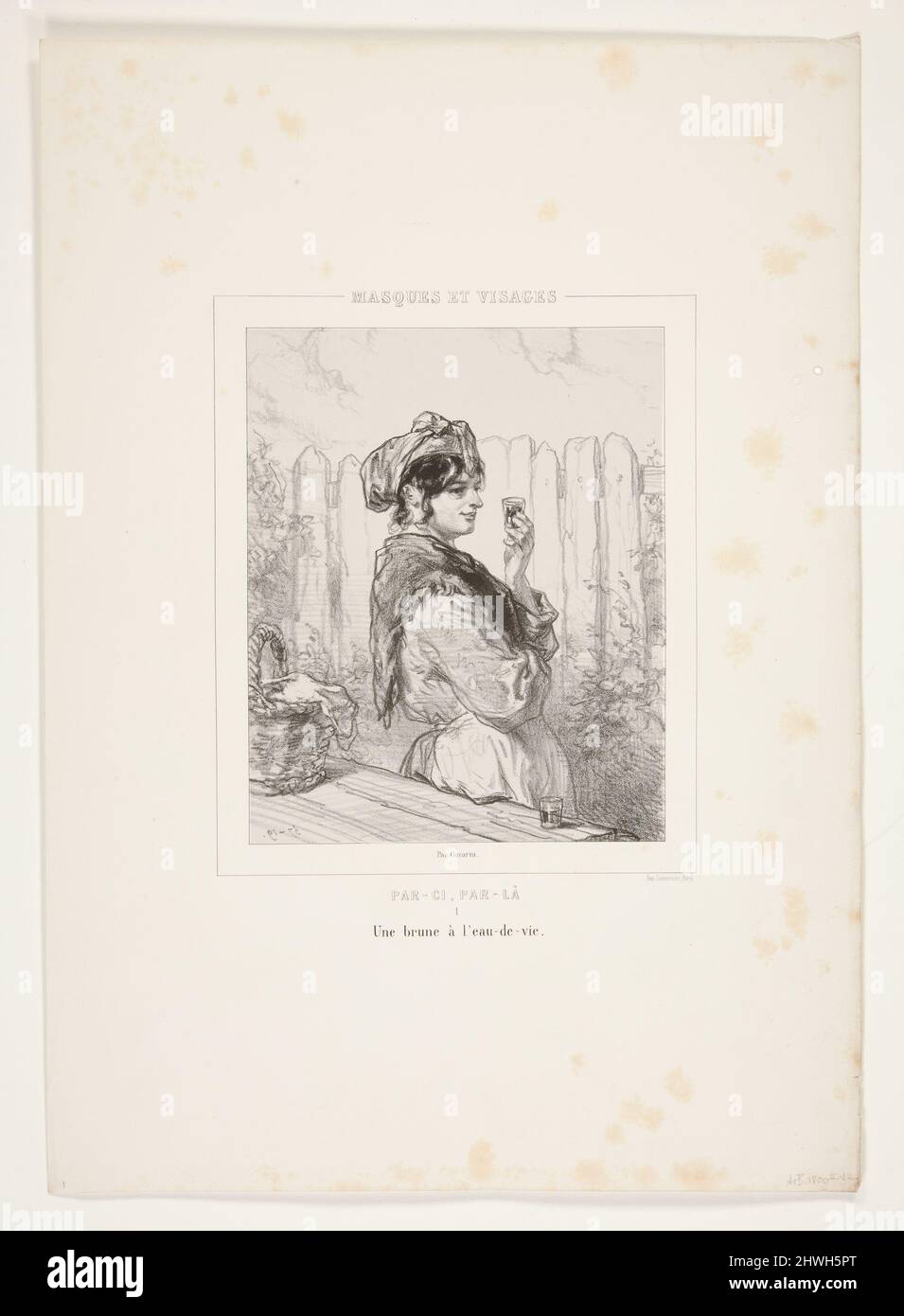 Une brune a l’eau-de-vie.. Artist: Paul Gavarni, French, 1804–1866 ...