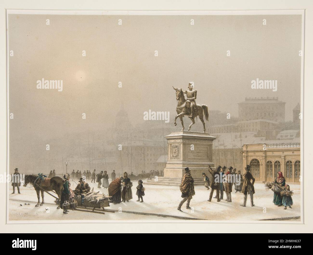 Place de Charles-Jean, Stockholm. Artist: Carl Johan Billmark, Swedish ...