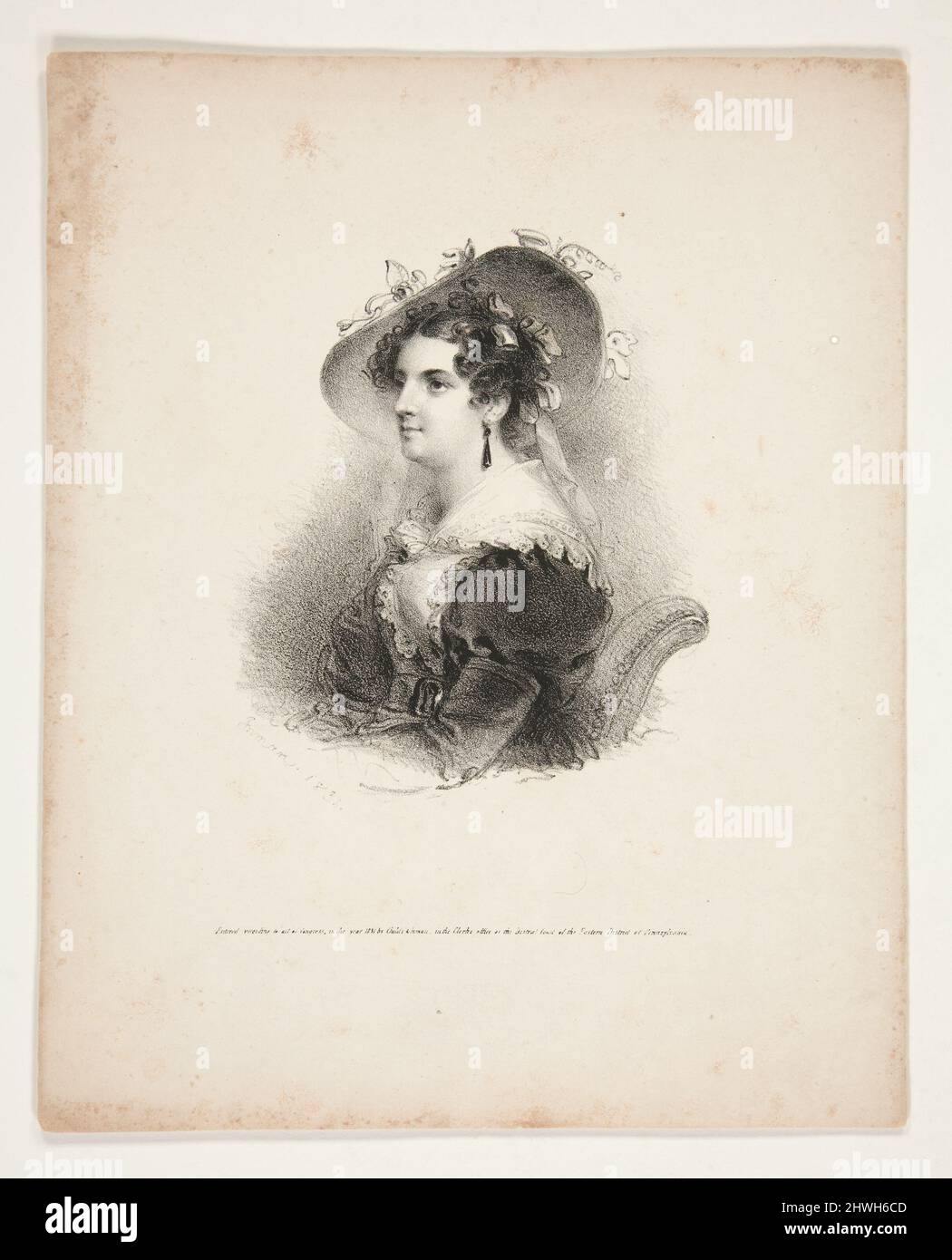 Half-length portrait of a young woman. Artist: Henry Inman, American ...