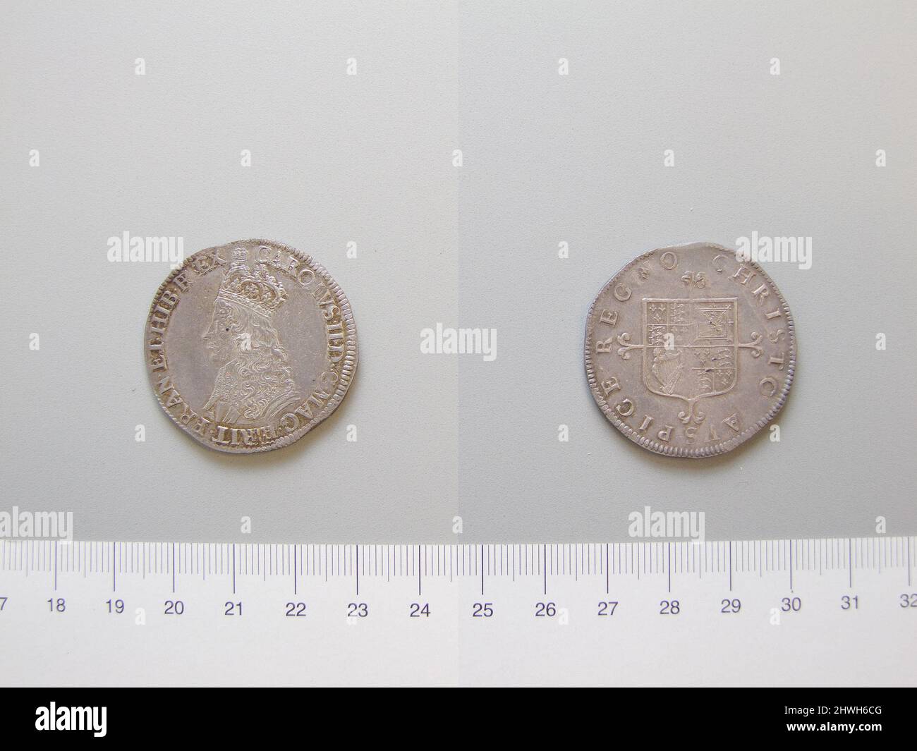 Halfcrown of Charles II, King of England and Scotland from London ...