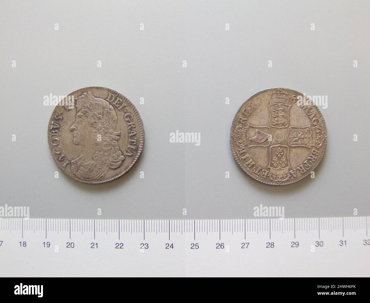 1 Crown of King James II from London. Ruler: James II, King of England ...