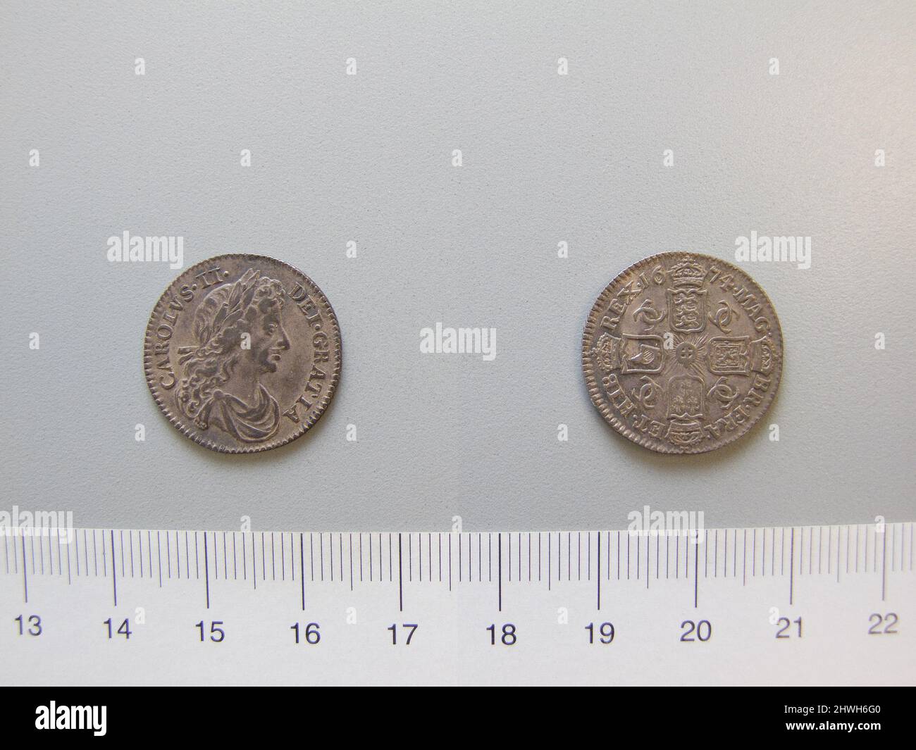 Sixpence of Charles II, King of England and Scotland from Unknown ...