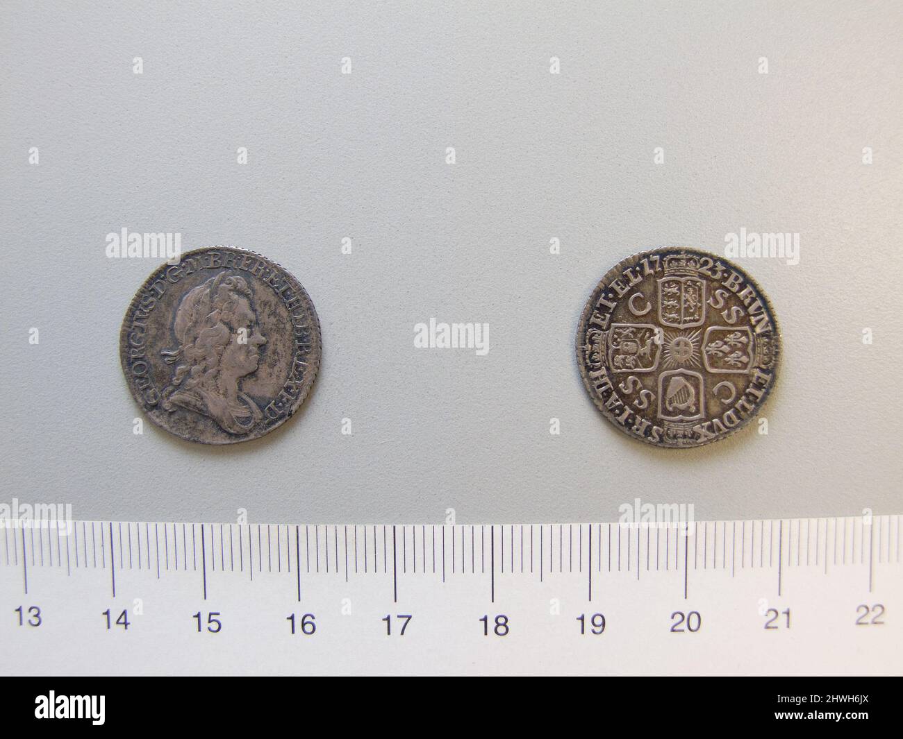 Sixpence of King George I from London. Ruler: George I, King of Great ...