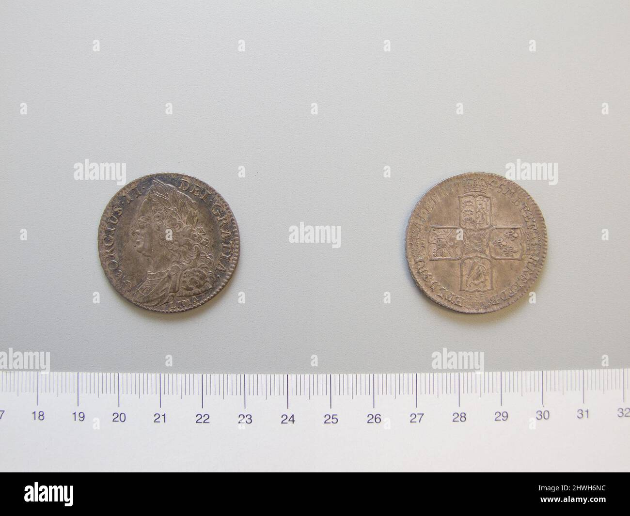 Halfcrown of George II, King of England from London. Ruler: George II ...