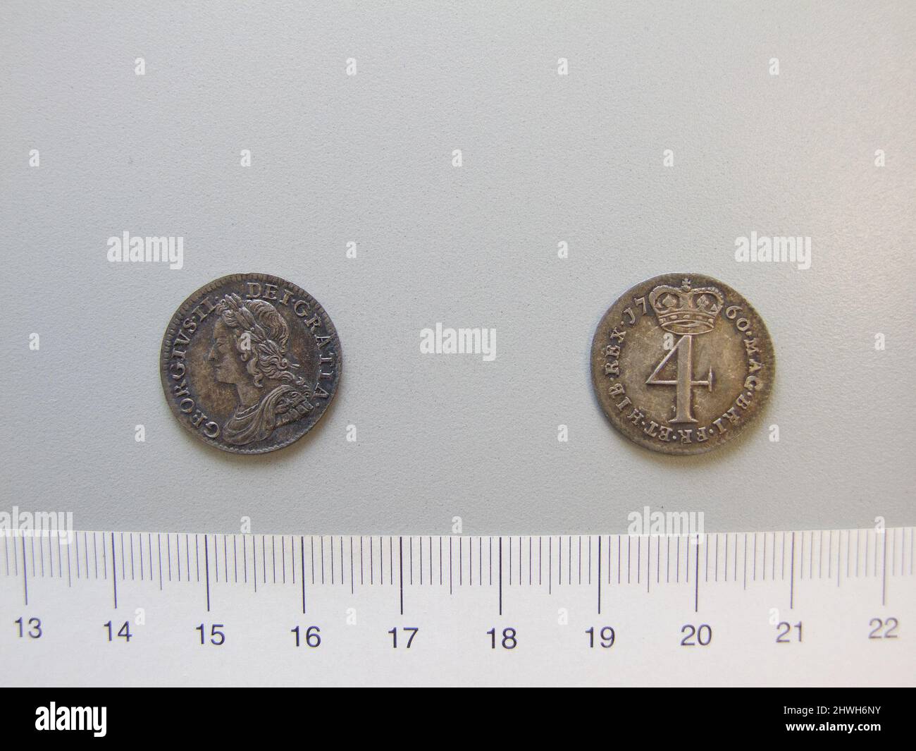 4 Pence of George II, King of England from London. Ruler: George II ...