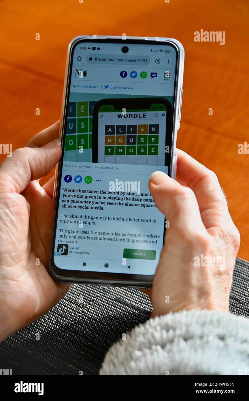 Wordle game hi-res stock photography and images - Alamy