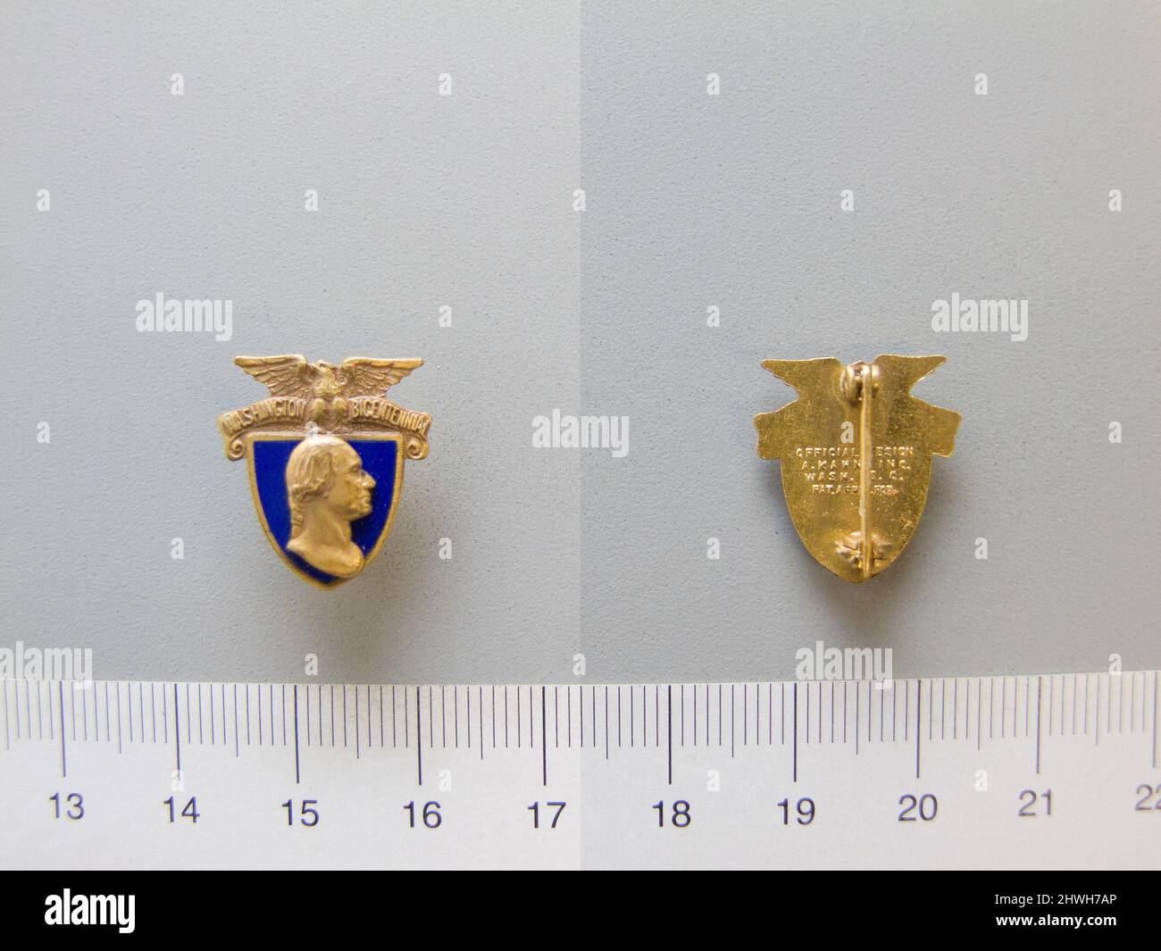 Brass pin George Washington Bicentennial. Honorand: George Washington ...