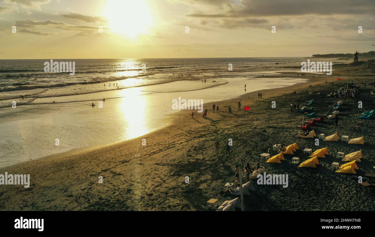 Drone footage over beach in hi-res stock photography and images - Alamy
