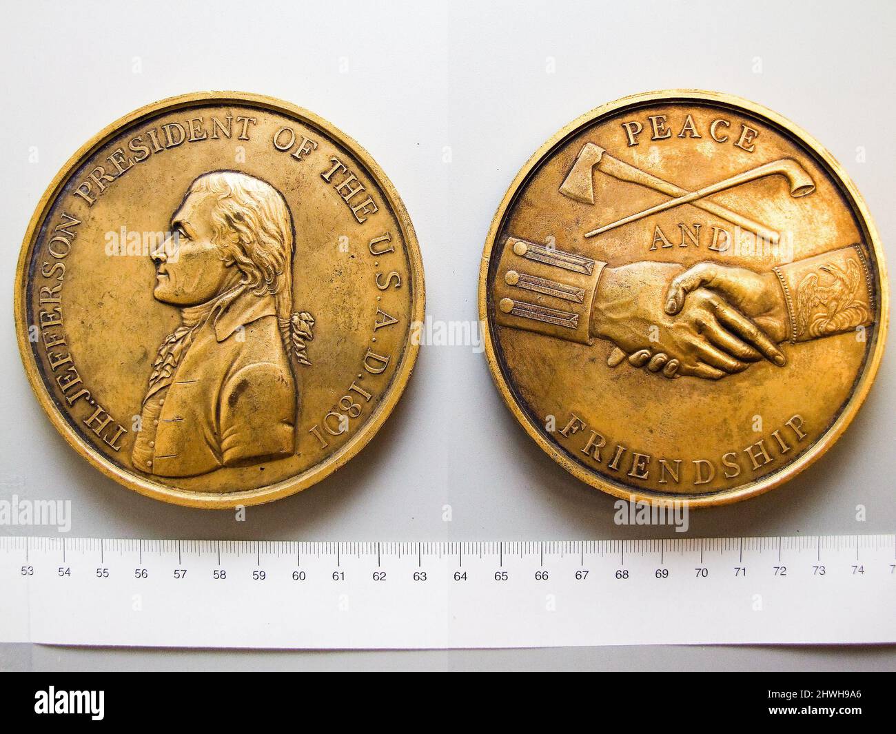 Jefferson indian peace medal hi-res stock photography and images - Alamy