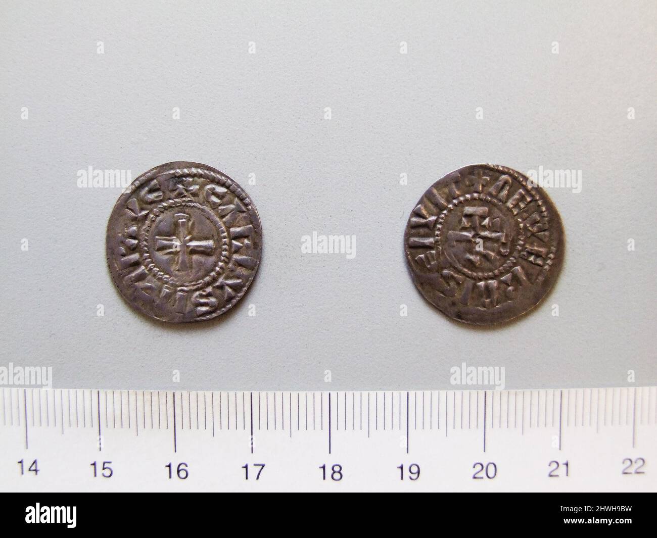 1 Denier of Charles II, King of France from Nevers. Ruler: Charles II ...