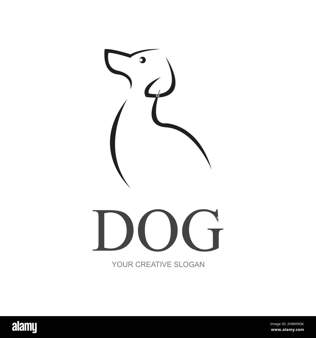vector of a dog head logo illustration design template Stock Vector ...