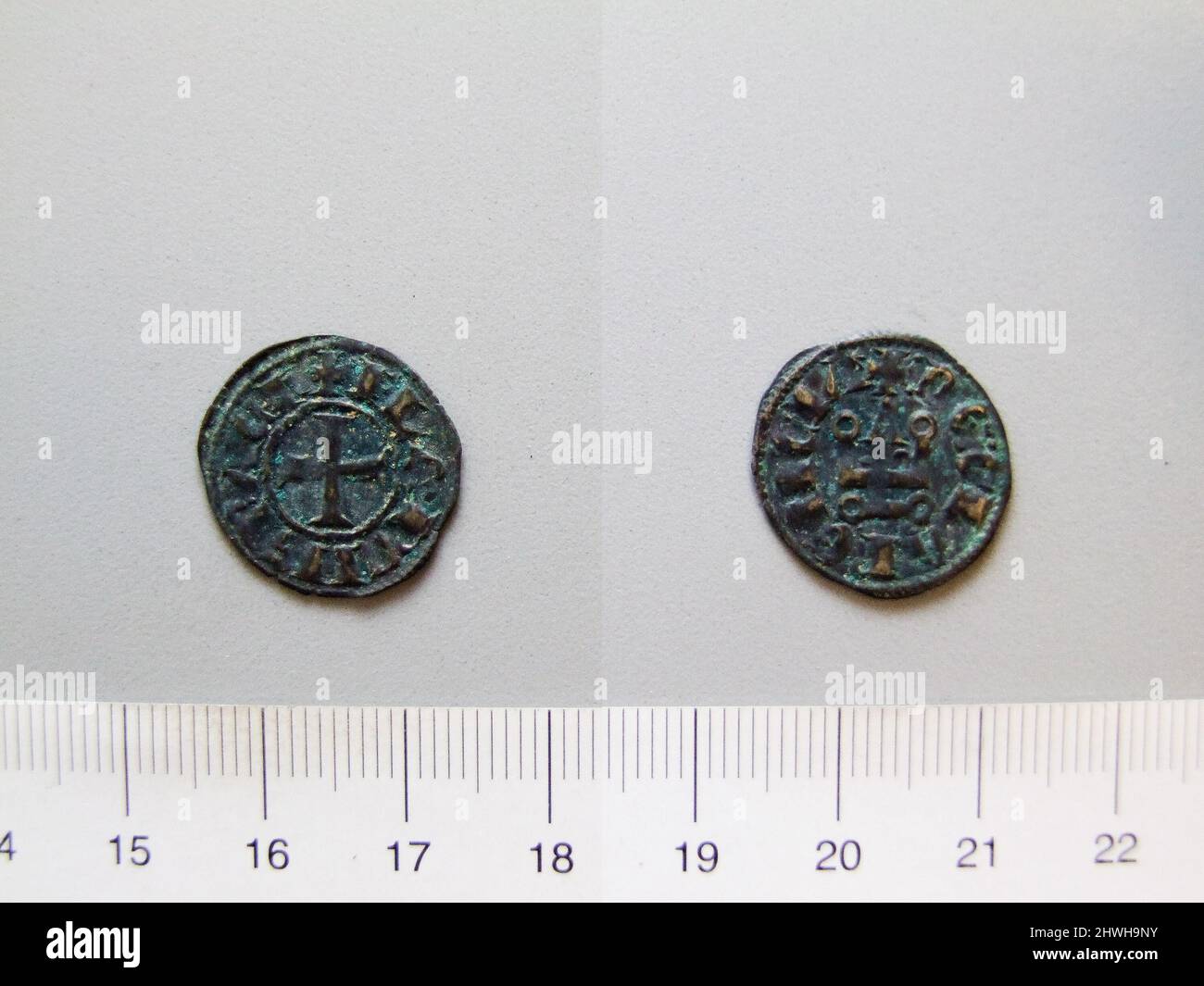 1 Denier of Florent of Hainaut from Clarentza. Ruler: Florent of ...