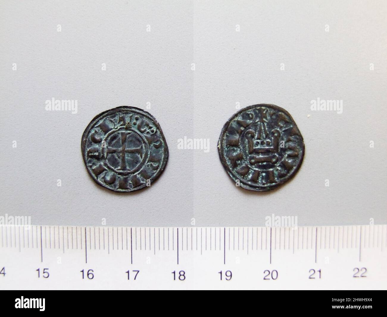 1 Denier of William II, Prince of Achaia from Corinth. Ruler: William ...