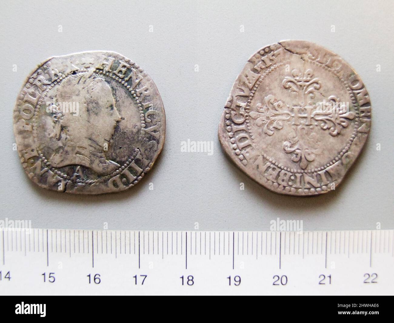 1 Franc of Henry III, King of 1 France from Paris. Ruler: Henry III ...