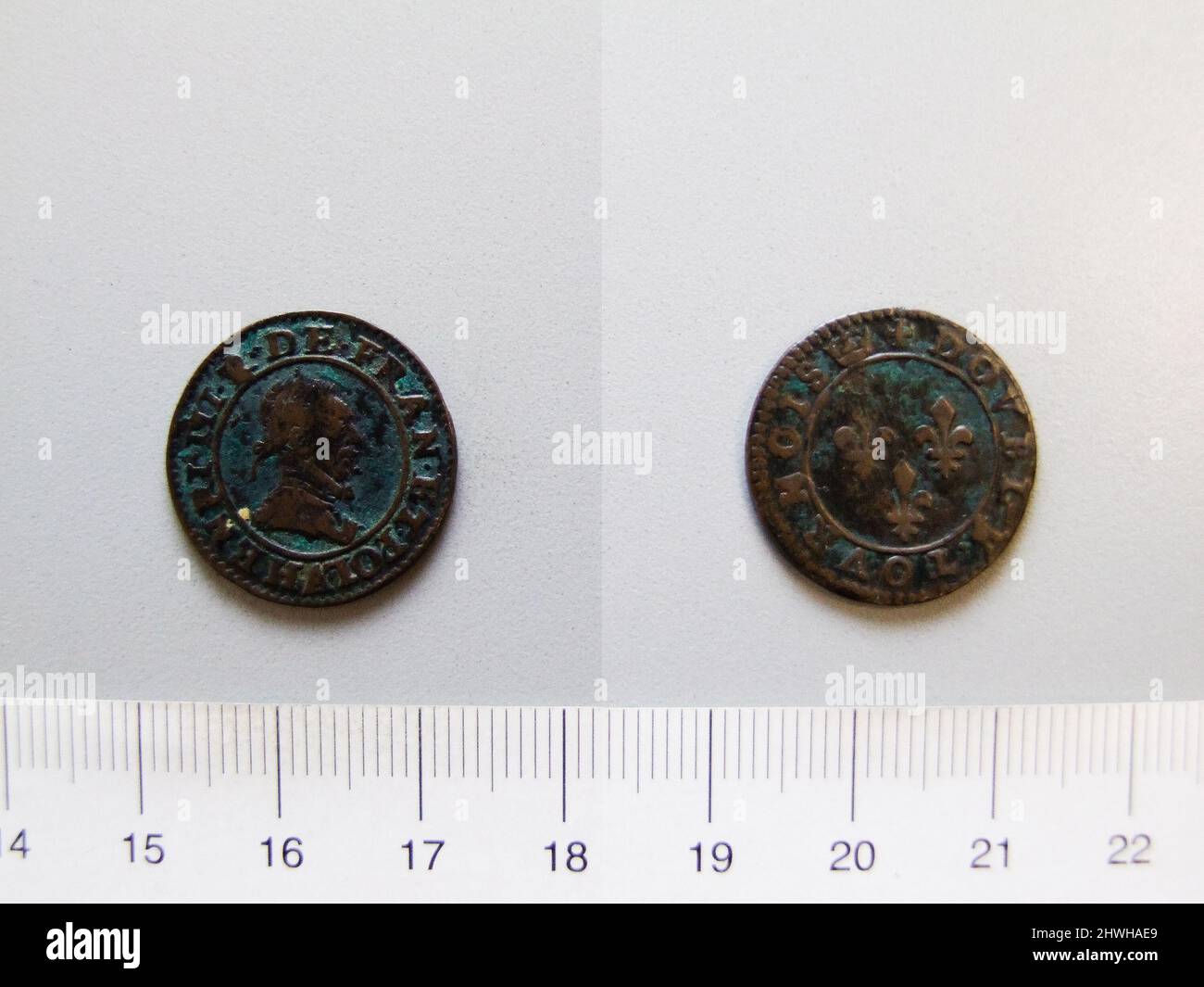 Double Tournois of Henry III, King of France from Paris. Ruler: Henry ...