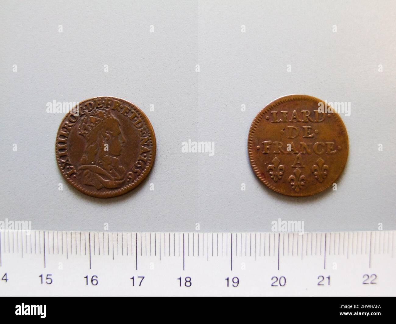 1 Liard of Louis XIV, King of France from Paris. Ruler: Louis XIV, King ...