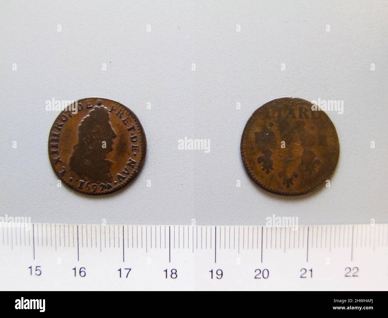 1 Liard of Louis XIV, King of France. Ruler: Louis XIV, King of France ...