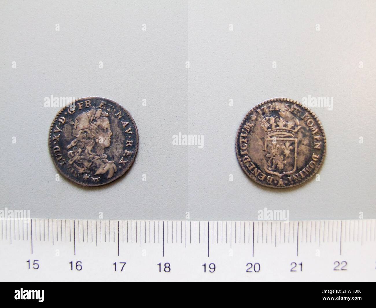 1/20 Écu of Louis XV, King of France from Paris. Ruler: Louis XV, King ...