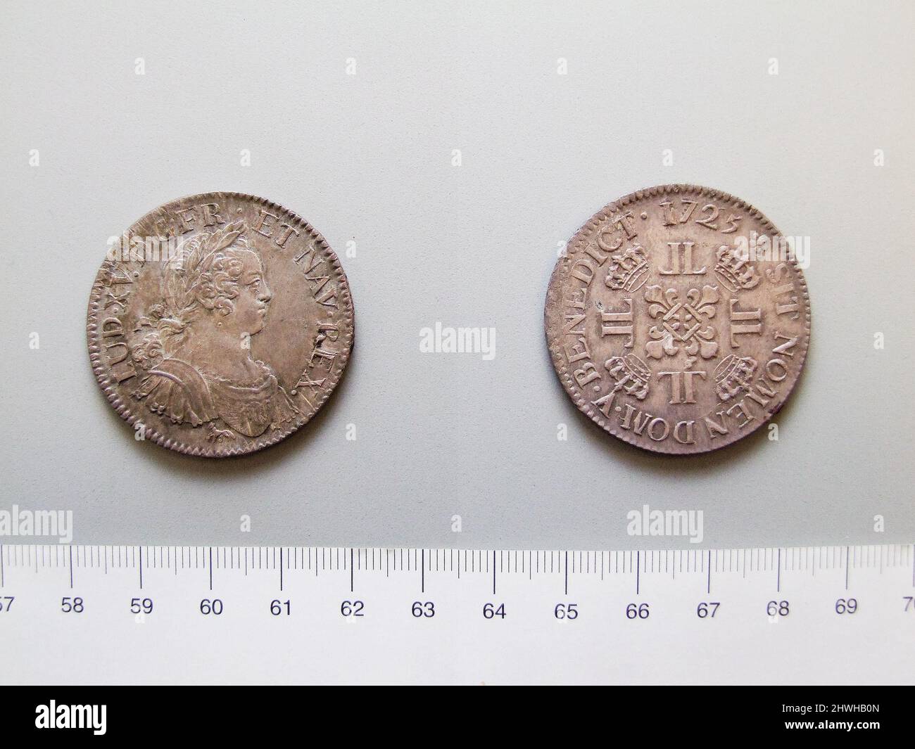 1/2 Écu of Louis XV, King of France from Paris. Ruler: Louis XV, King ...