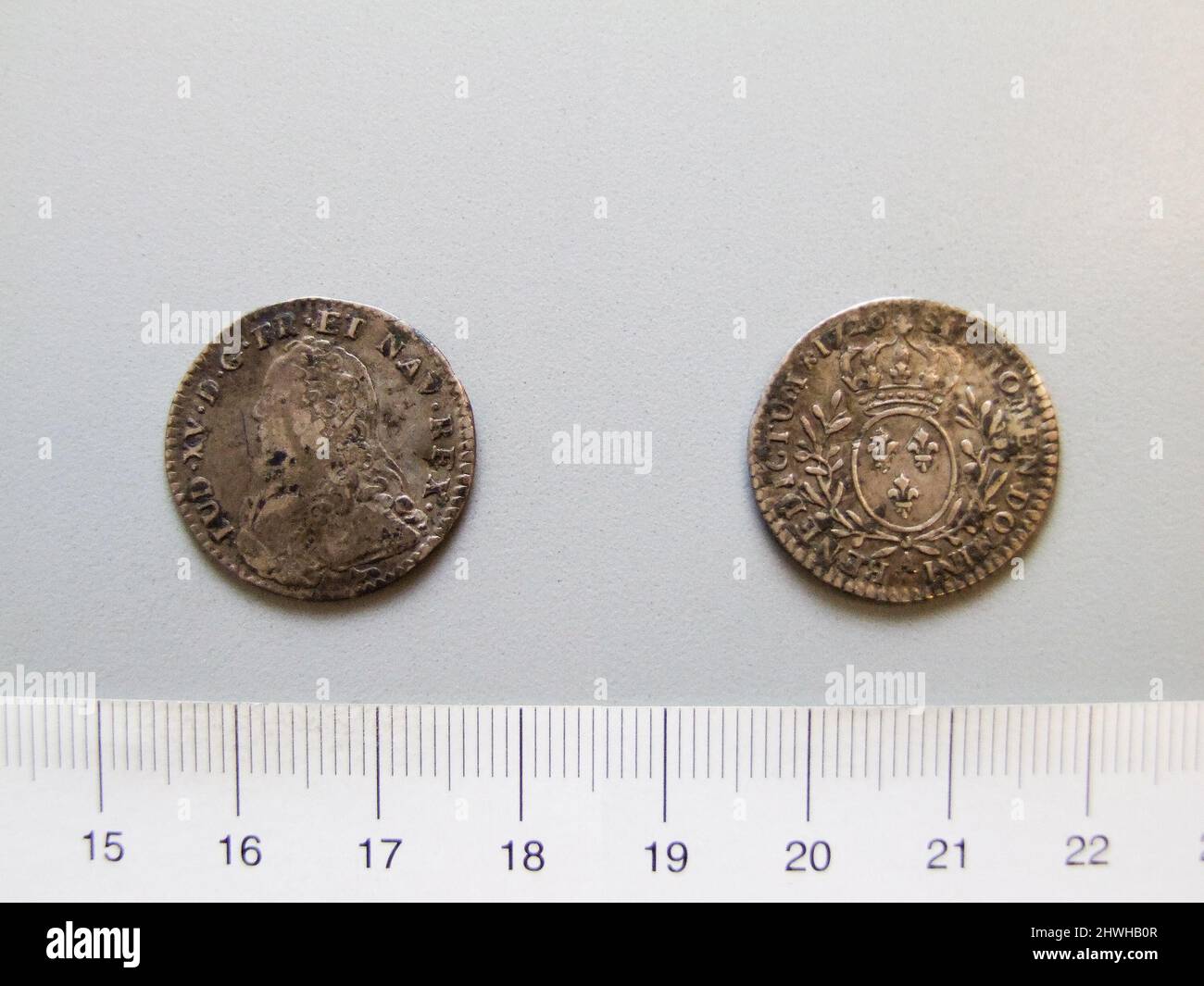 1/20 Écu of Louis XV, King of France from Paris. Ruler: Louis XV, King ...