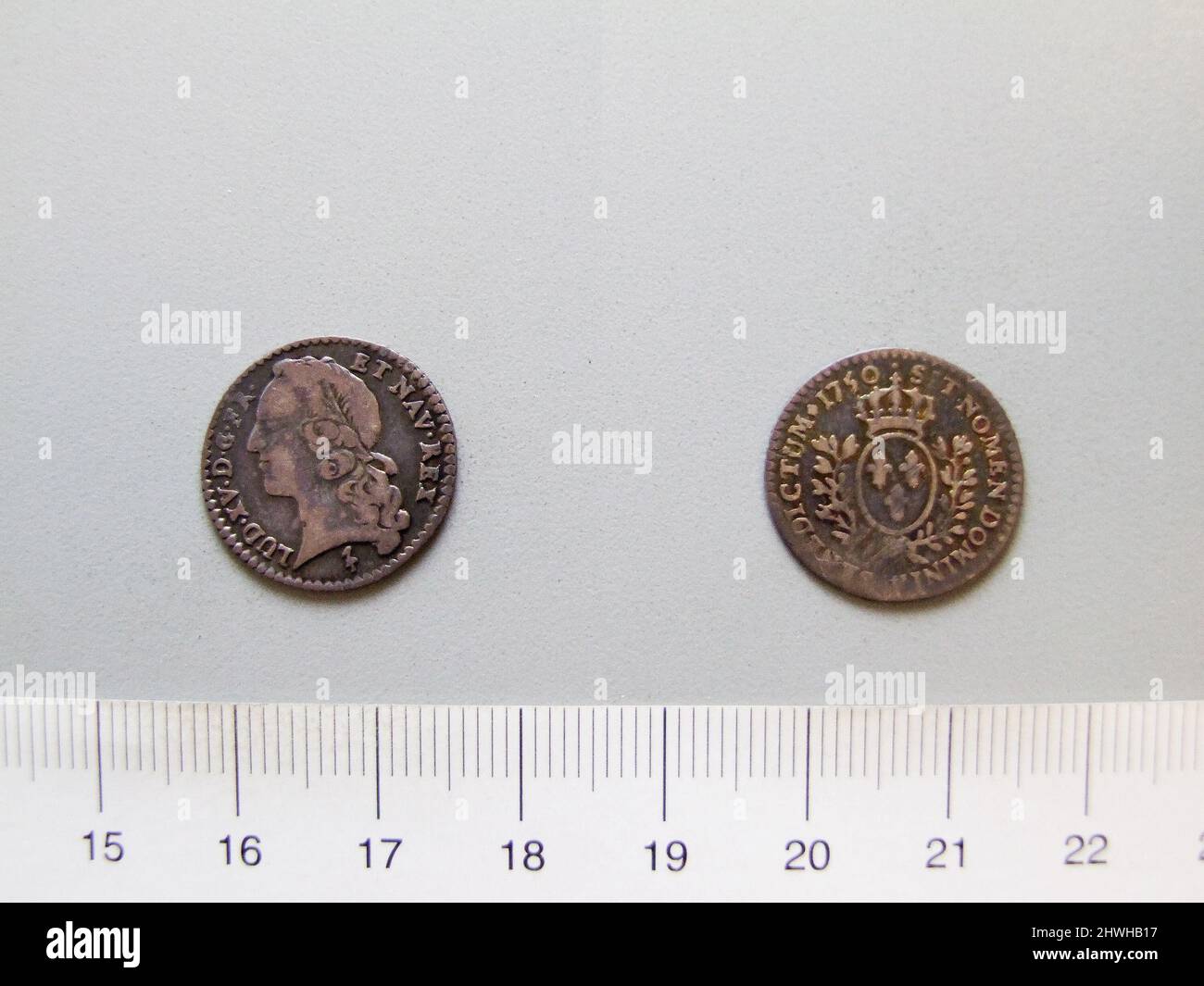 1/20 Écu of Louis XV, King of France from Lille. Ruler: Louis XV, King ...