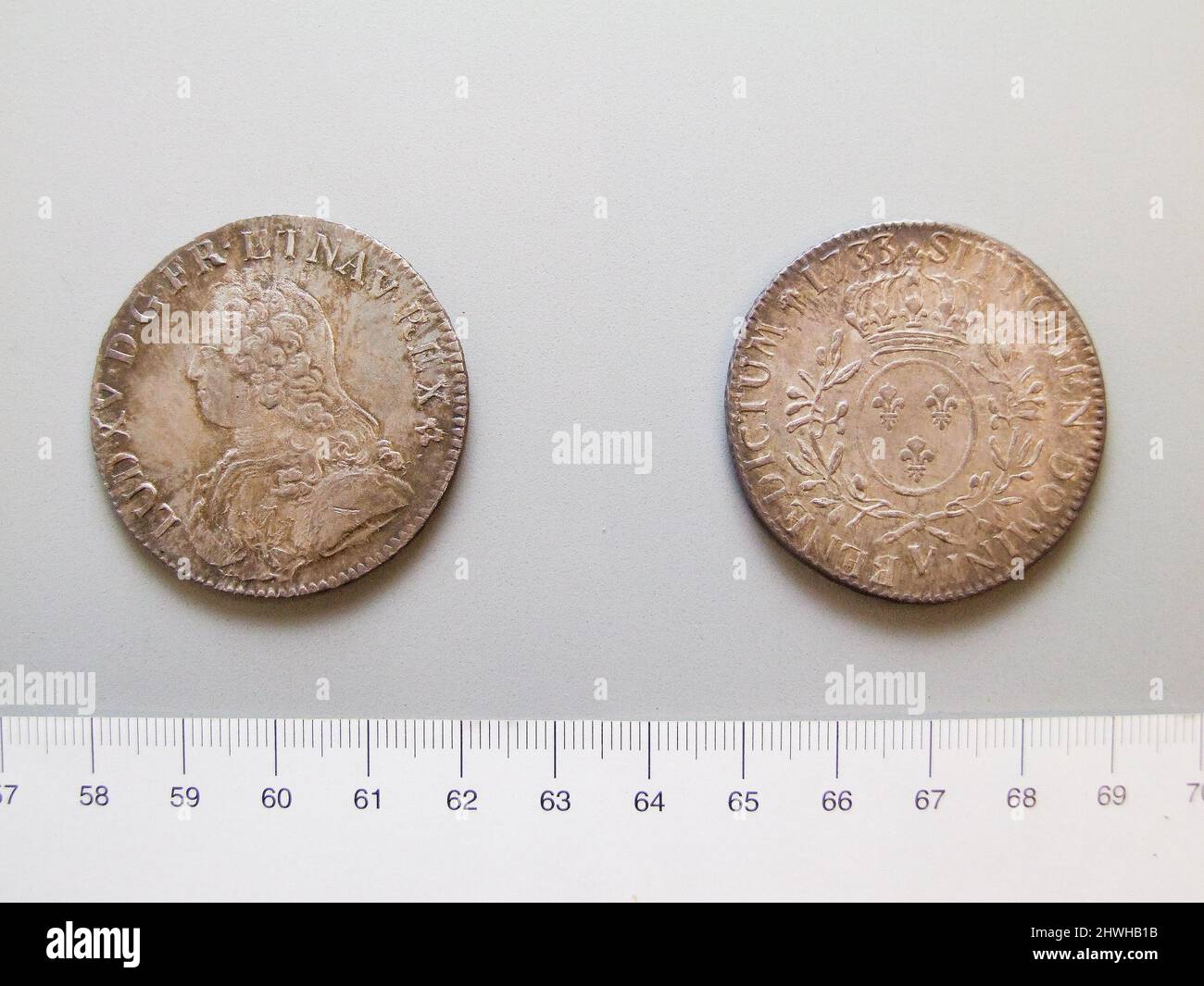 1 Écu of Louis XV, King of France from Troyes. Ruler: Louis XV, King of ...