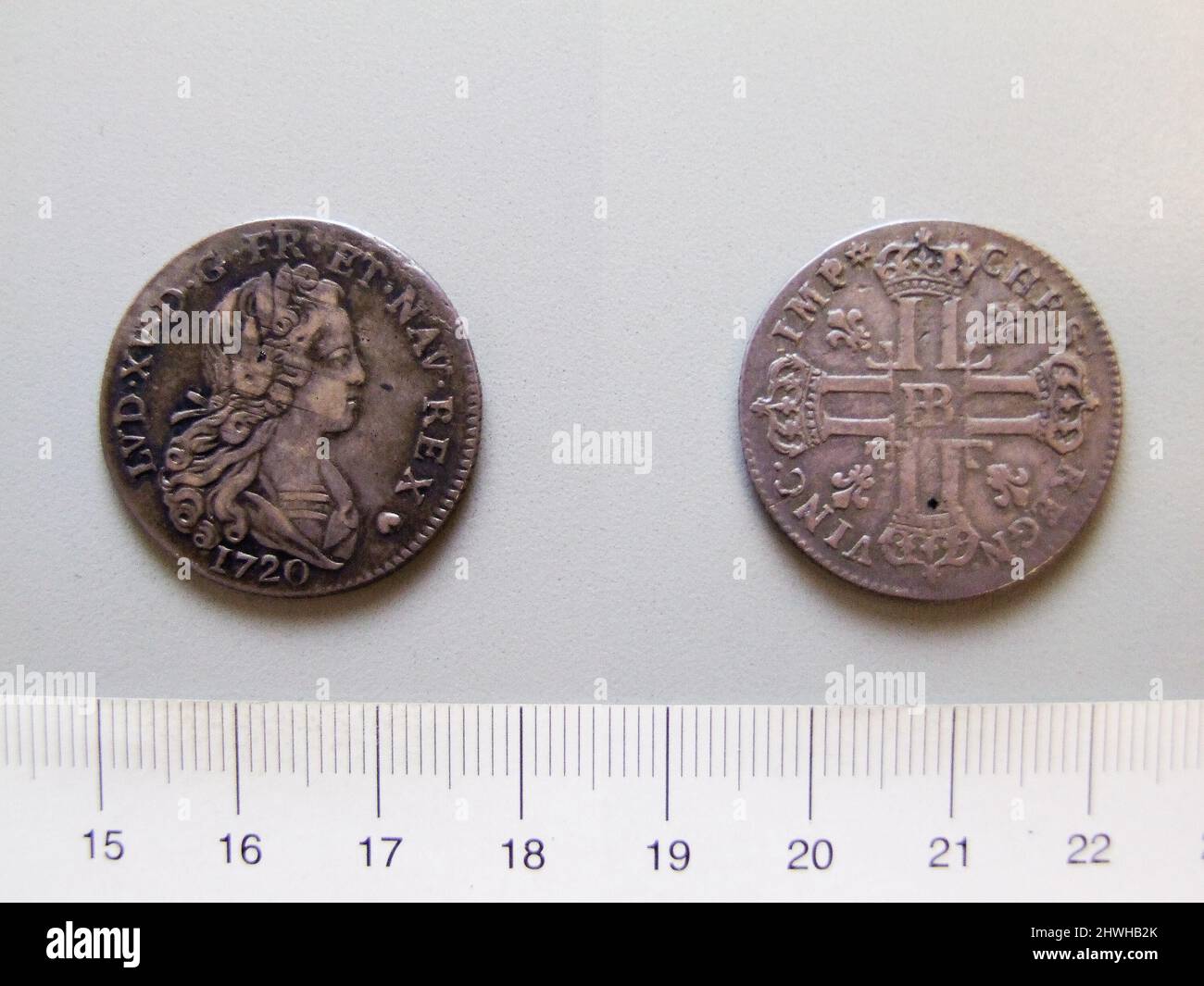 1/3 Écu of Louis XV, King of France from Strasbourg. Ruler: Louis XV ...