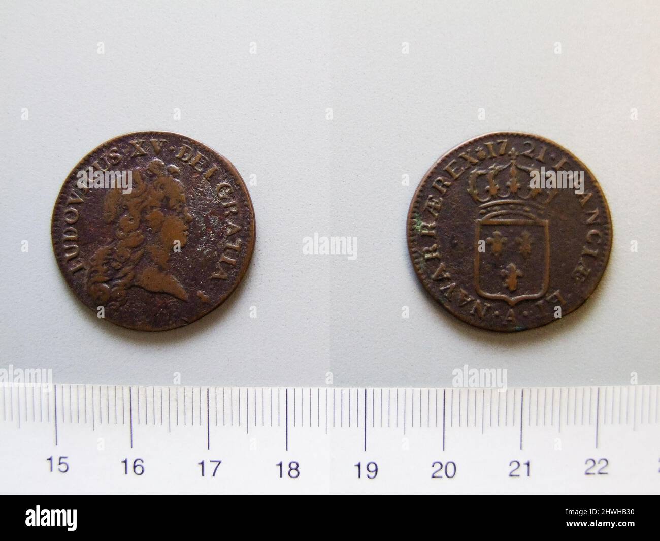 1 Liard of Louis XV, King of France from Paris. Ruler: Louis XV, King ...