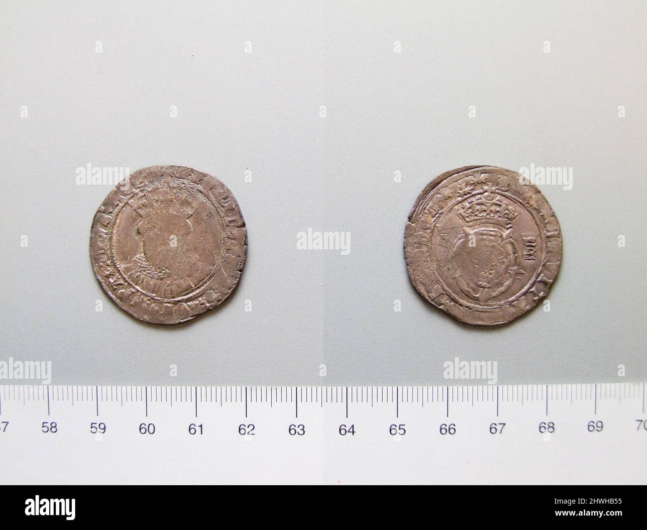 1 Teston of Henry VIII, King of England from London. Ruler: Henry VIII ...