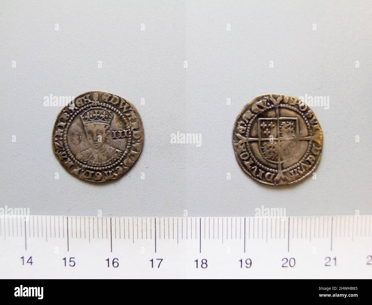 Threepence of Edward VI, King of England from London. Ruler: Edward VI ...