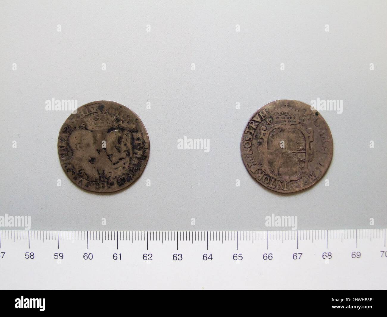 1 Shilling of King Philip; Mary I, Queen of England 1553 1558. Ruler ...