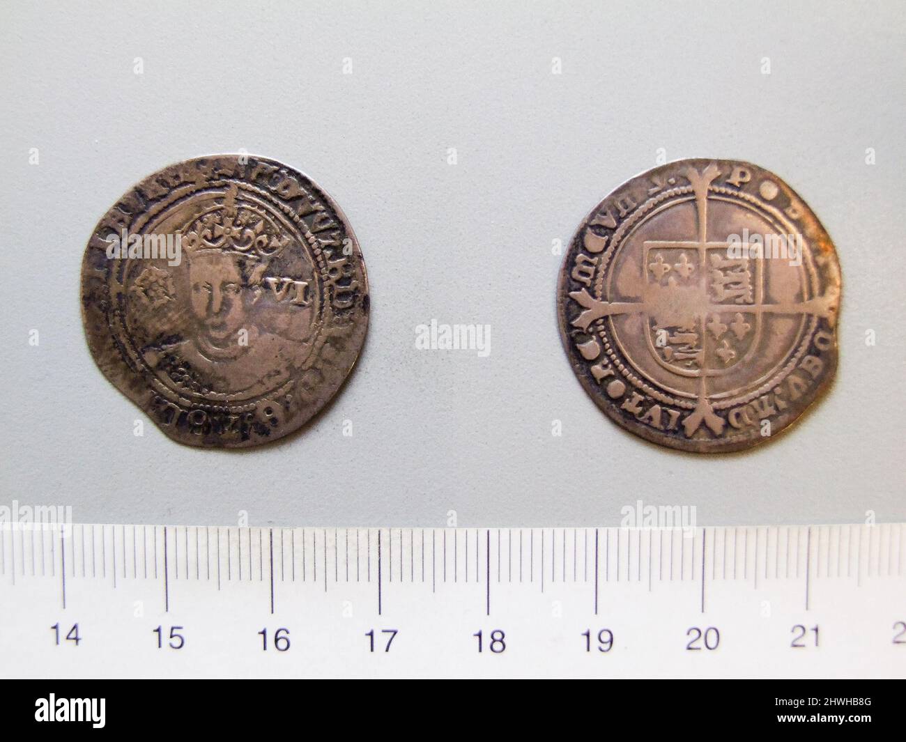 Sixpence of Edward VI, King of England from London. Ruler: Edward VI ...