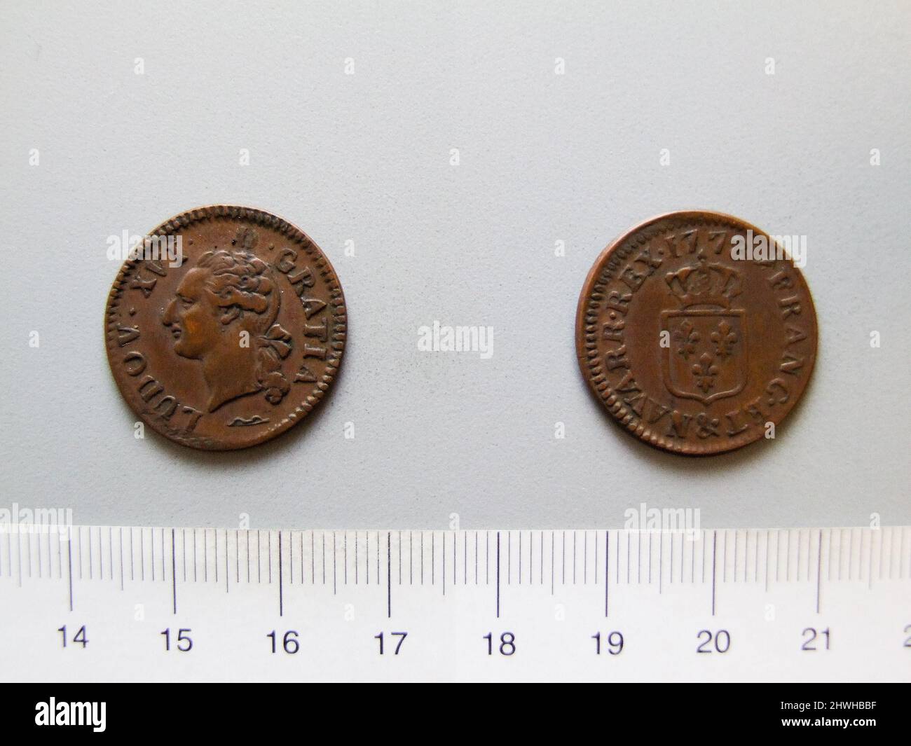 1 Liard of Louis XVI, King of France from Aix. Ruler: Louis XVI, King ...
