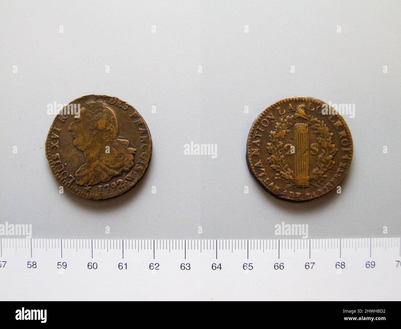 Double Sol of Louis XVI, King of France from Lille. Ruler: Louis XVI ...