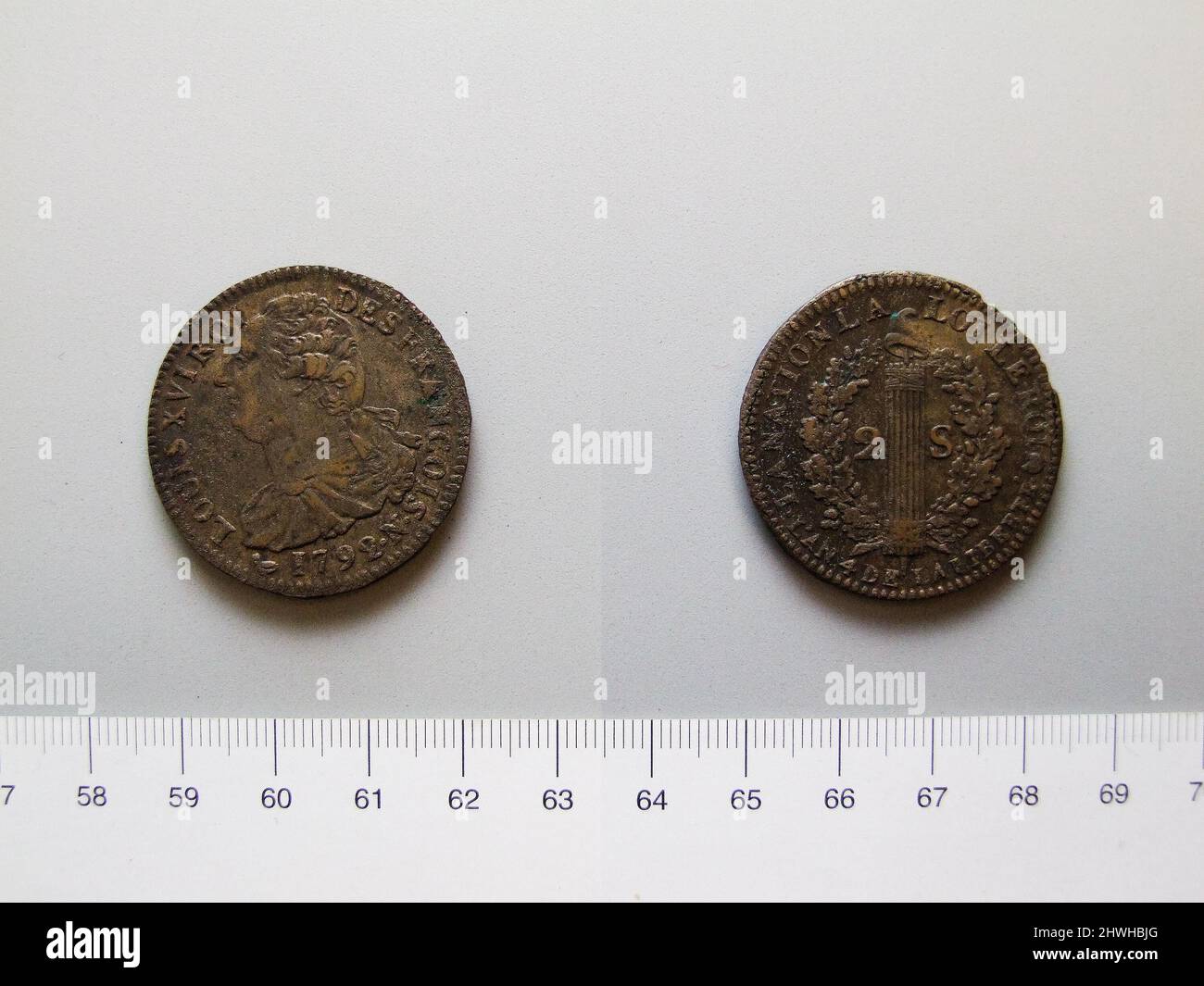Double Sol of Louis XVI, King of France from Montpellier. Ruler: Louis ...