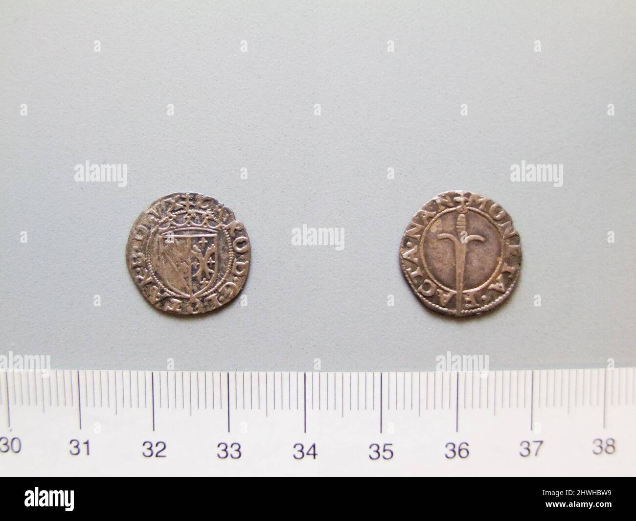 1 Denier of Charles III from Nancy. Ruler: Charles III, Lorraine, 1545 ...