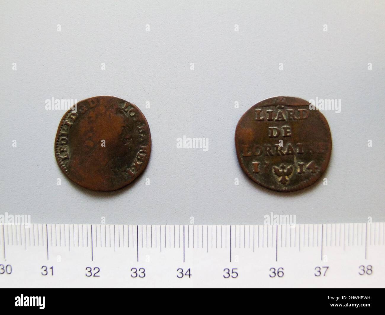 1 Liard of Duke Leopold from Lorraine. Ruler: Duke Leopold, Lorraine ...