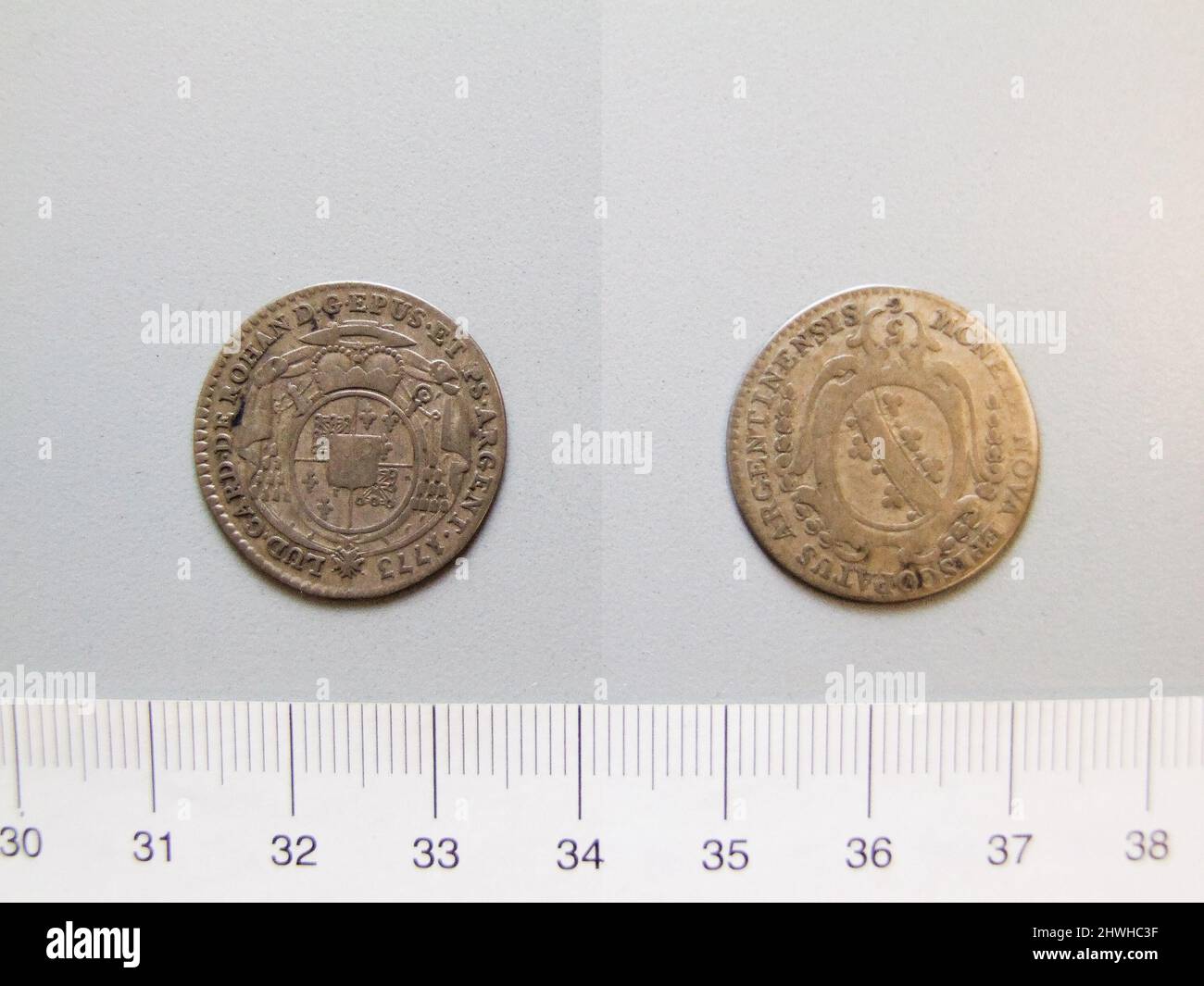 5 Kreutzers of Louis Cardinal de Rohan from Strasbourg. Ruler: Louis ...