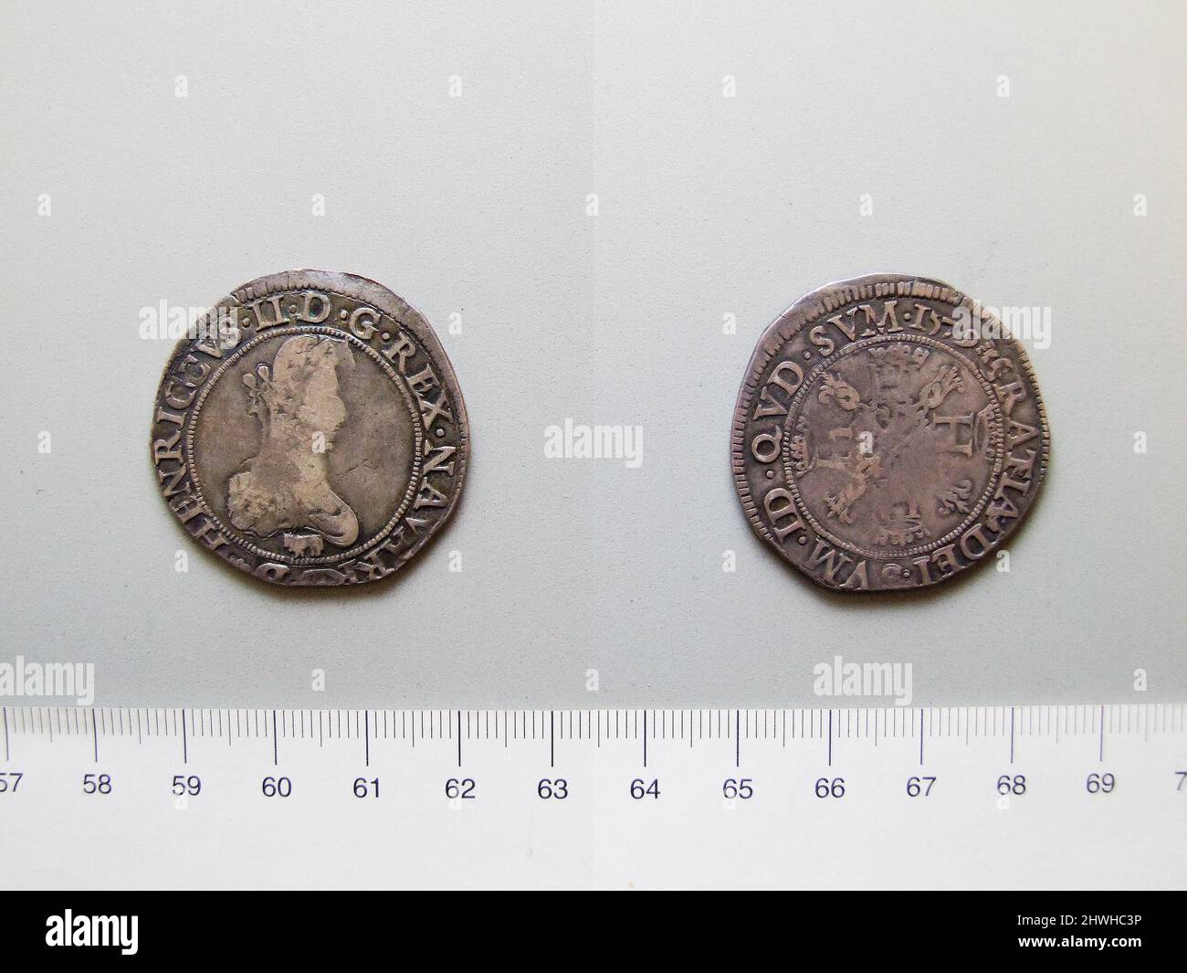 1 Franc of Henry II, King of Navarre. Ruler: Henry II, King of Navarre ...