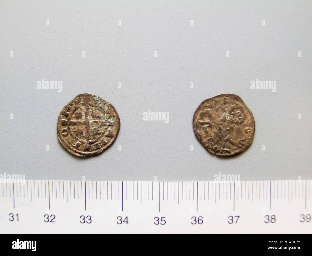 1 Dinero of Alfonso IX, King of León from Coruña. Ruler: Alfonso IX ...