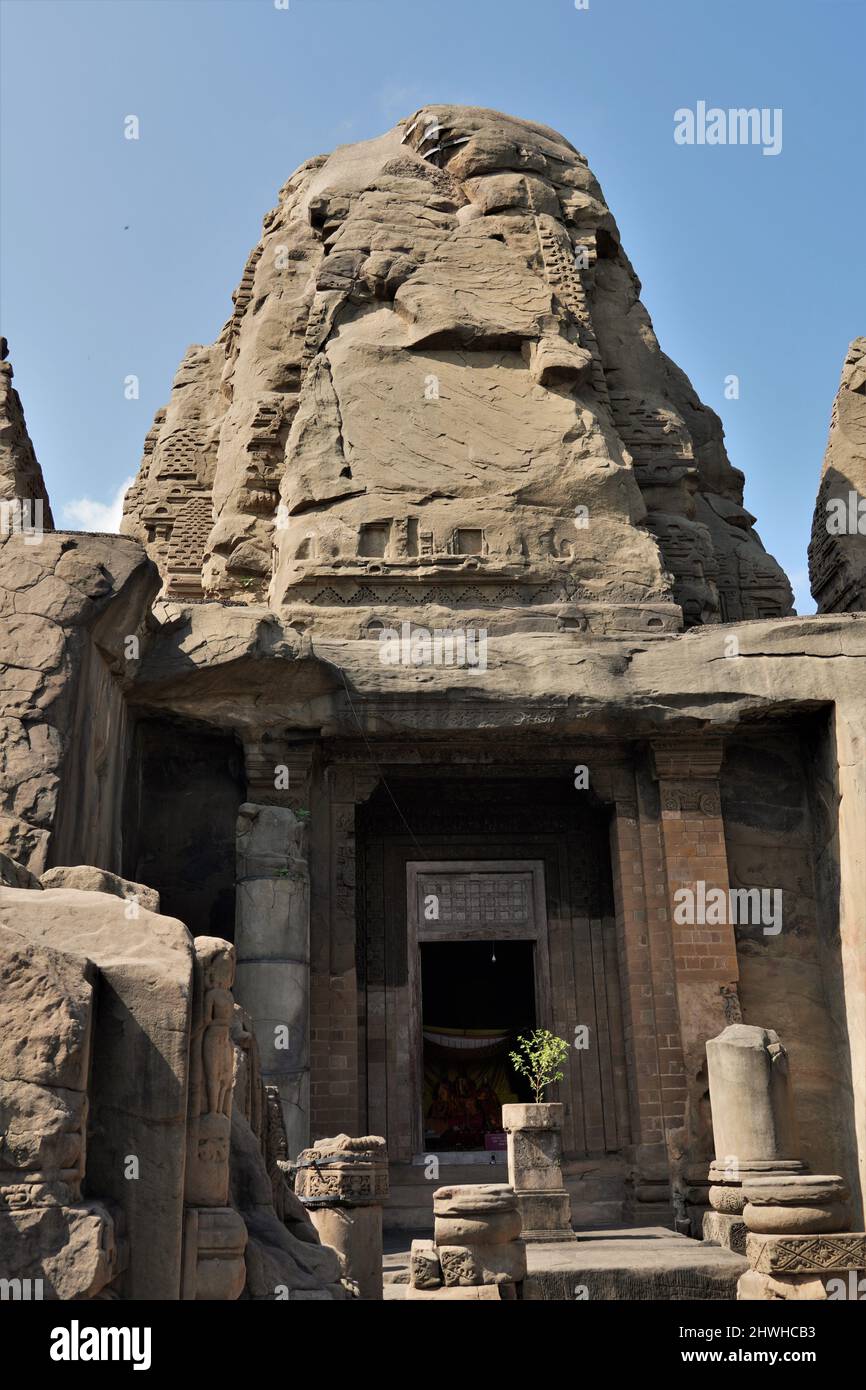 Rock cut temple Stock Photo - Alamy