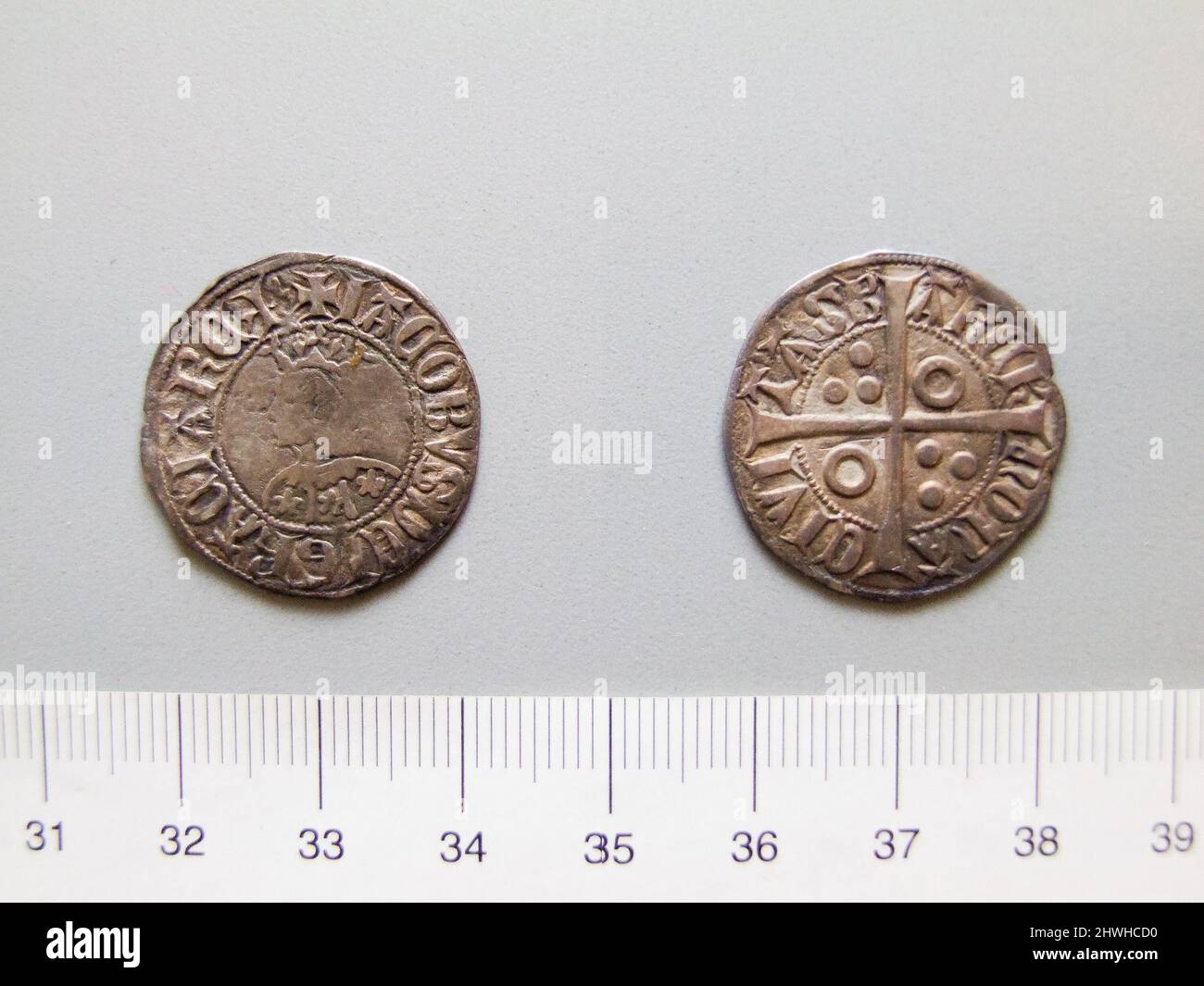 1 Groat of James II, King of Spain from Barcelona. Ruler: James II ...