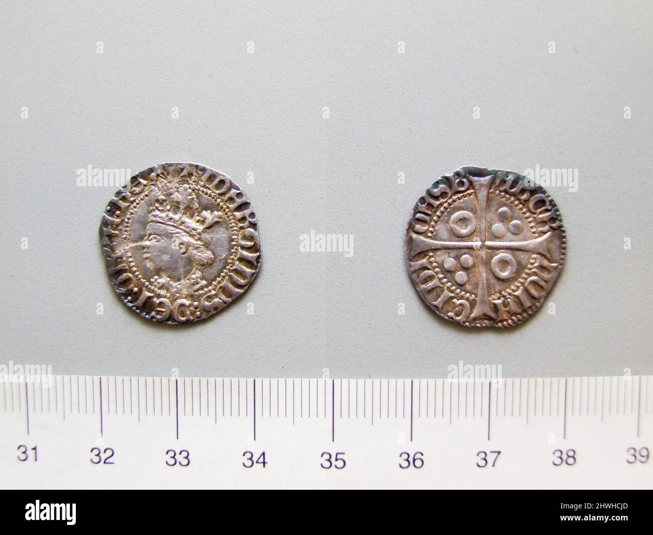 1/2 Groat of Martin I, King of Aragon from Barcelona. Ruler: Martin I ...