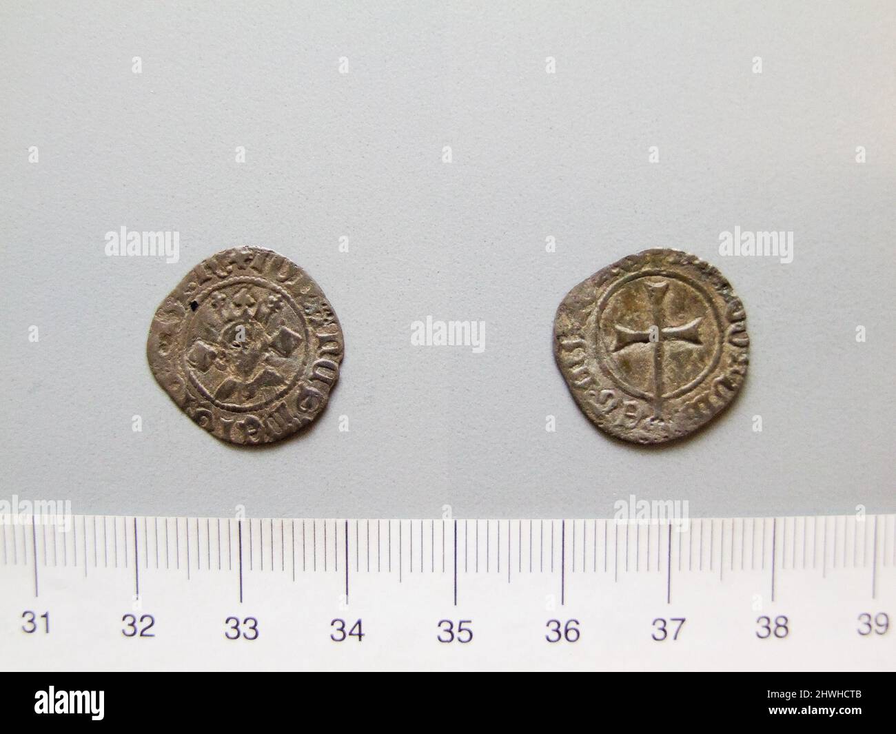 Double Denier of John II, King of Aragon and Navarre from Majorca ...