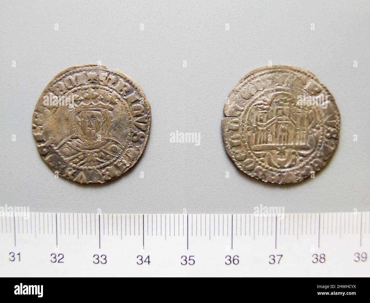 1 Real of Henry IV, King of Castile and Leon from Coruña. Ruler: Henry ...